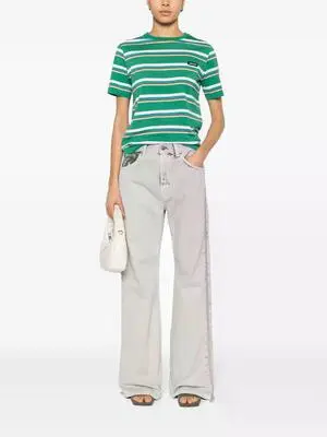 HAIKURE Wide-leg Jeans With Blotch Print Detail