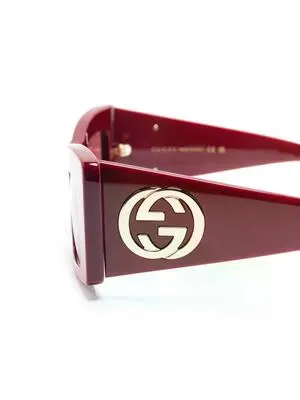 Gucci Rectangular Sunglasses With Interlocking G Logo