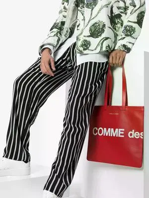Comme Des Garçons Logo-printed Leather Tote Bag