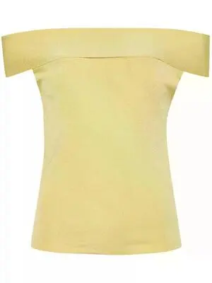 Fabiana Filippi Fabiana Filippi Off-Shoulder Fine-Ribbed Top Green