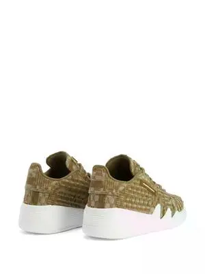GIUSEPPE ZANOTTI Lace-up Low-top Sneakers - Green