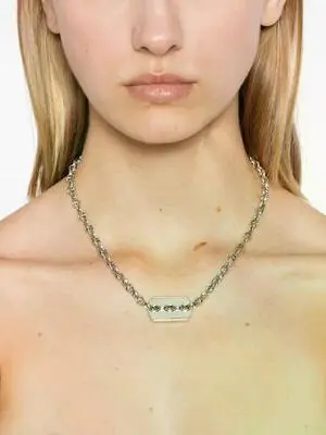Stephen Webster Sterling Inline Razer Tag Necklace