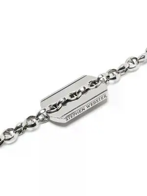 Stephen Webster Sterling Inline Razer Tag Necklace
