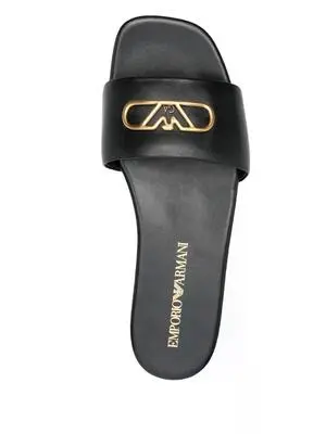 Emporio Armani Logo Plaque Slides