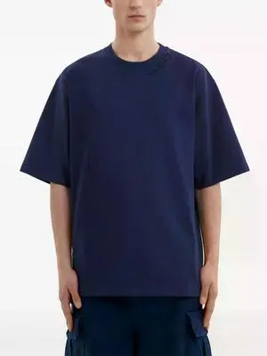 Marni Cotton Oversized T-shirt With Patches - Blue