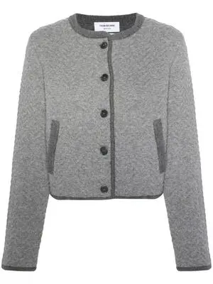 Thom Browne Herringbone 3d-knit Cardigan