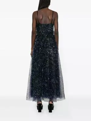 Staud Bettina Midi Dress With Sequin Detailing