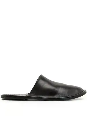 Marsèll Marsèll Filo Round-Toe Leather Slippers Black