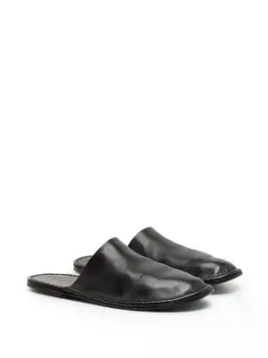 Marsèll Filo Round-toe Leather Slippers - Black