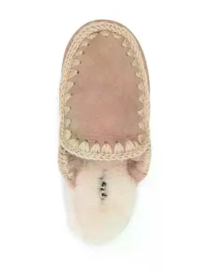Mou Sheepskin Suede Slip-on Slippers