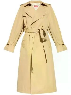Kenzo Cut-out Double-breasted Trench Coat - Neutrals