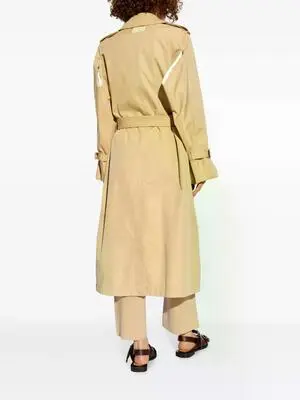 Kenzo Cut-out Double-breasted Trench Coat - Neutrals