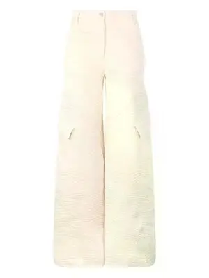 Roberto Cavalli Zebra-jacquard Cargo Trousers - Neutrals