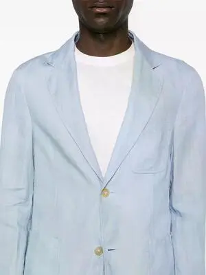 Canali Single-breasted Linen Blazer - Blue