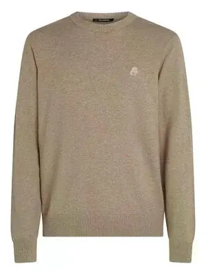Karl Lagerfeld Embroidered Logo Jumper - Neutrals
