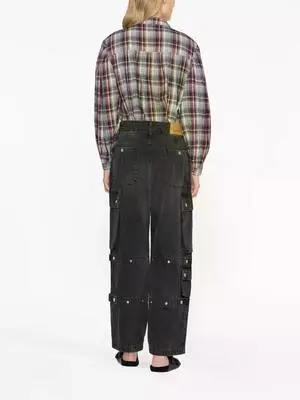 MARANT ETOILE Lidzy" Plaid Check Puff-sleeve Shirt