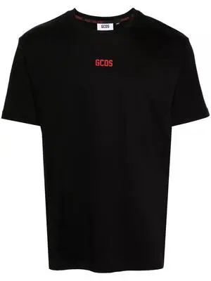 Gcds Logo-print Cotton T-shirt - Black