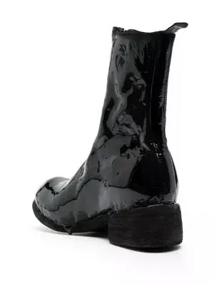 Guidi Laminated Leather Ankle Boots