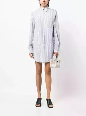 SA SU PHI Striped Silk Shirt Dress