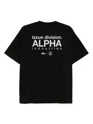 Izzue Logo-embroidered T-shirt - Black