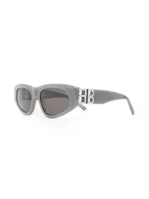Balenciaga Logo Plaque Biker Sunglasses