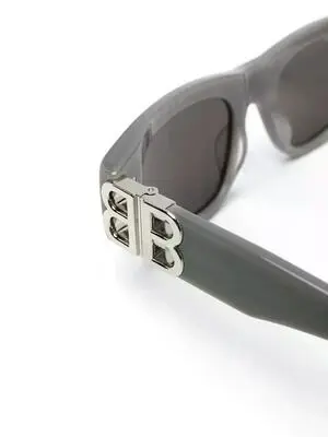 Balenciaga Logo Plaque Biker Sunglasses