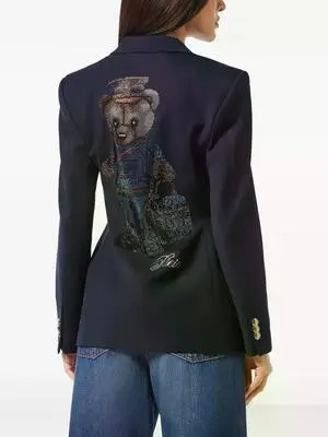 Philipp Plein Marine Double-breasted Blazer With Embellishments
