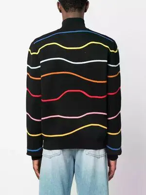 Marni Striped Cotton Zip-up Cardigan