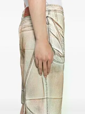 JUNTAE KIM Printed Corset Shorts