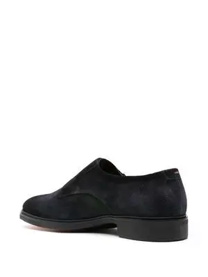 Santoni Suede Double Monk Strap Shoes