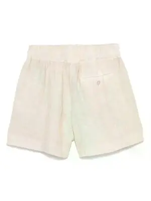 120% Lino Linen Shorts With Elasticated Waistband
