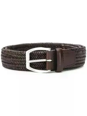 Orciani Braided Style Buckled Belt - Brown