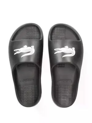 Lacoste Logo Slides - Black