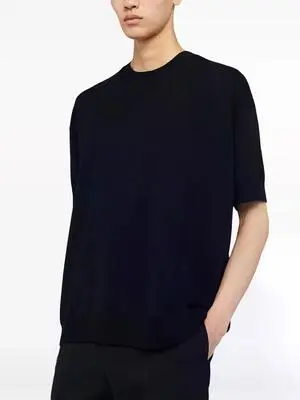 JIL SANDER Round-neck Wool T-shirt - Blue