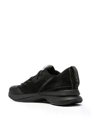 LANVIN Logo Detail Mesh Sneakers - Black