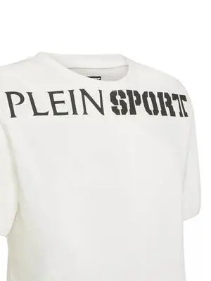 PLEIN SPORT Cropped T-shirt With Open Back - White