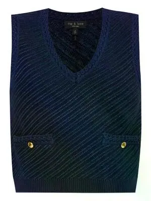 Rag & Bone Knitted Vest - Blue