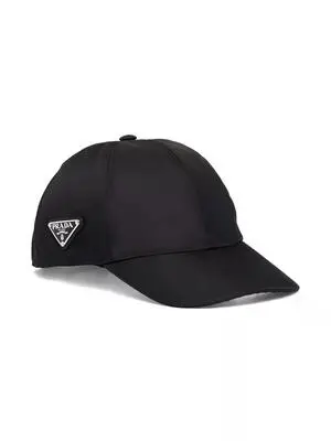 Prada Logo Plaque Baseball Cap - Black