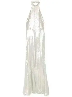 ATU BODY COUTURE Sequinned Halterneck Gown