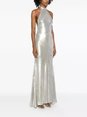 ATU BODY COUTURE Sequinned Halterneck Gown