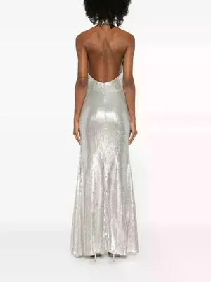ATU BODY COUTURE Sequinned Halterneck Gown