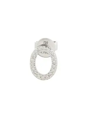 ALINKA 18kt White Gold Cloud Diamond Stud Earring - Silver