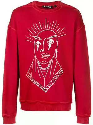 HACULLA. Logo-print Jumper - Red