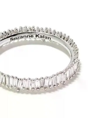 SUZANNE KALAN 18kt White Gold Mini Classic Fireworks Diamond Eternity Band - Silver