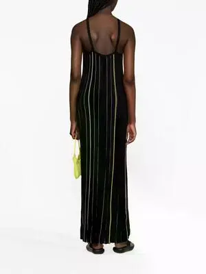 Sonia Rykiel Paris Striped Knitted Maxi Dress