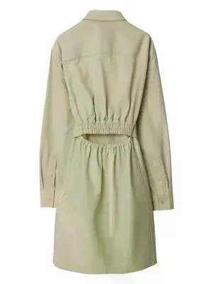 Burberry Belted Cut-out Shirt Dress - Neutrals
