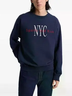 SPORTY & RICH Crewneck Sweatshirt With Embroidered Logo