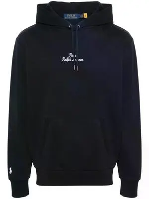 Polo Ralph Lauren Logo-embroidered Cotton Hoodie - Blue