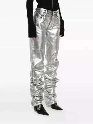 Attico Metallic Finish Jeans