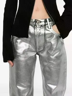 Attico Metallic Finish Jeans
